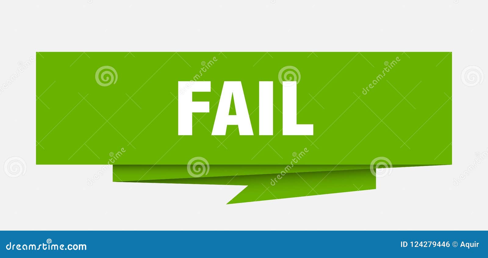 Fail stock vector. Illustration of blue, isolated, fail - 124279446