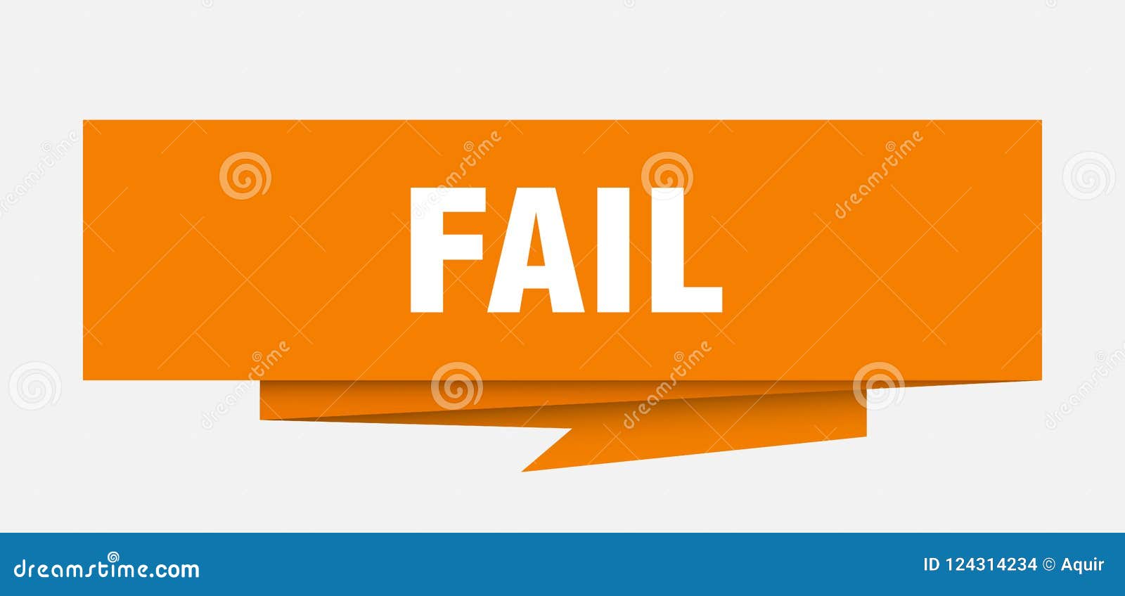 Fail stock vector. Illustration of origami, fail, paper - 124314234