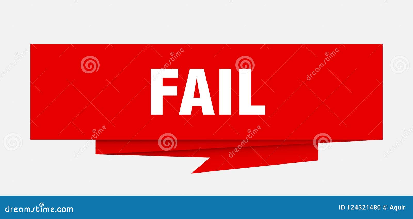 Fail stock vector. Illustration of label, banner, marker - 124321480