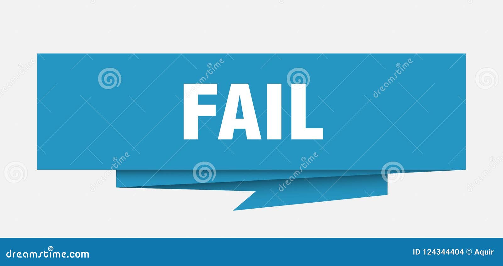 Fail stock vector. Illustration of speech, label, badge - 124344404