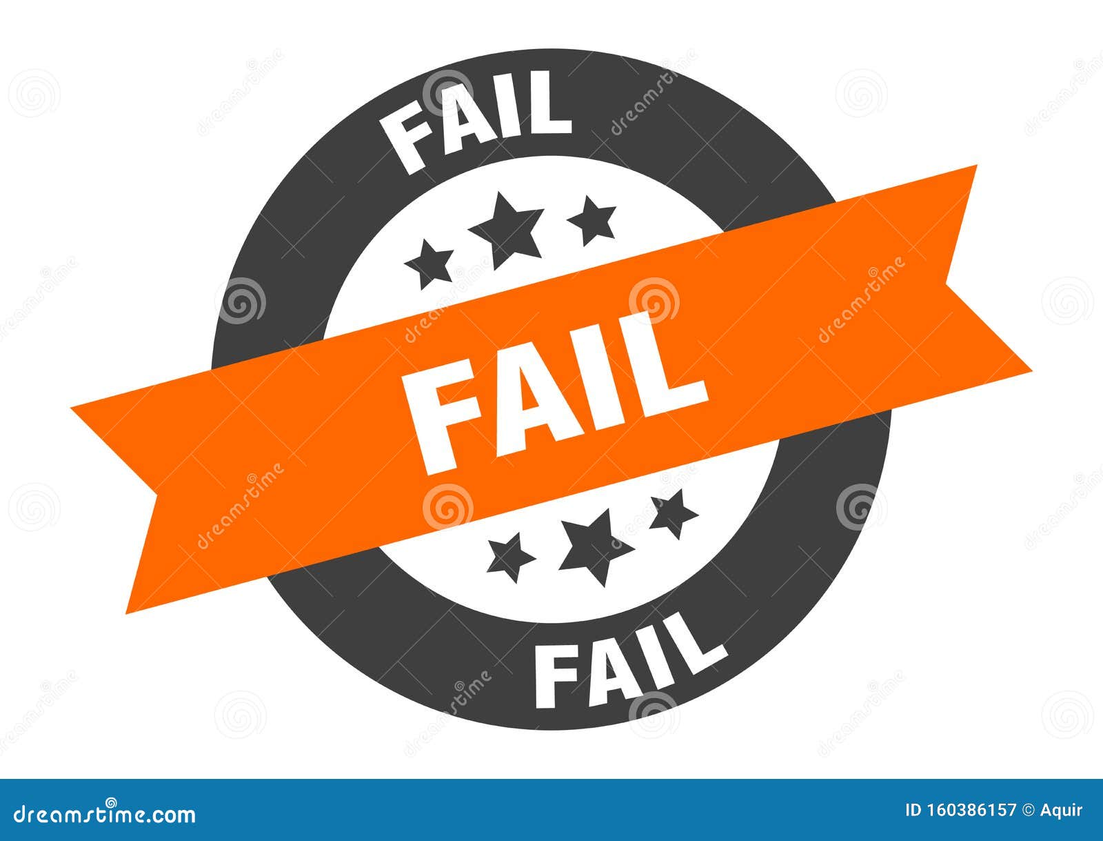 Fail sign stock vector. Illustration of banner, fail - 160386157