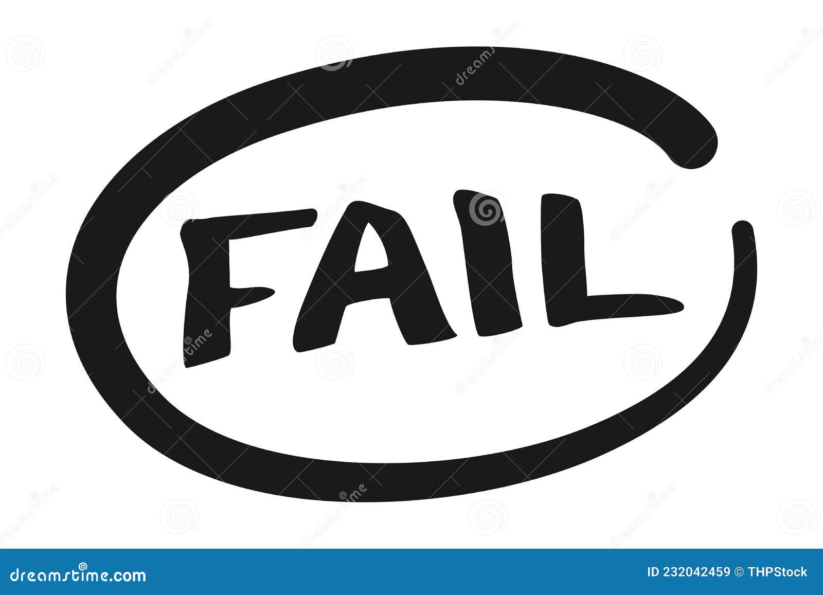 Fail Sign Vector Icon stock vector. Illustration of graphic - 232042459