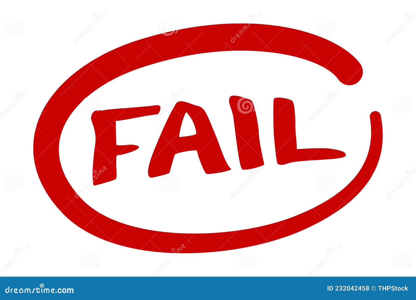 Fail Sign Vector Icon stock vector. Illustration of exam - 232042458