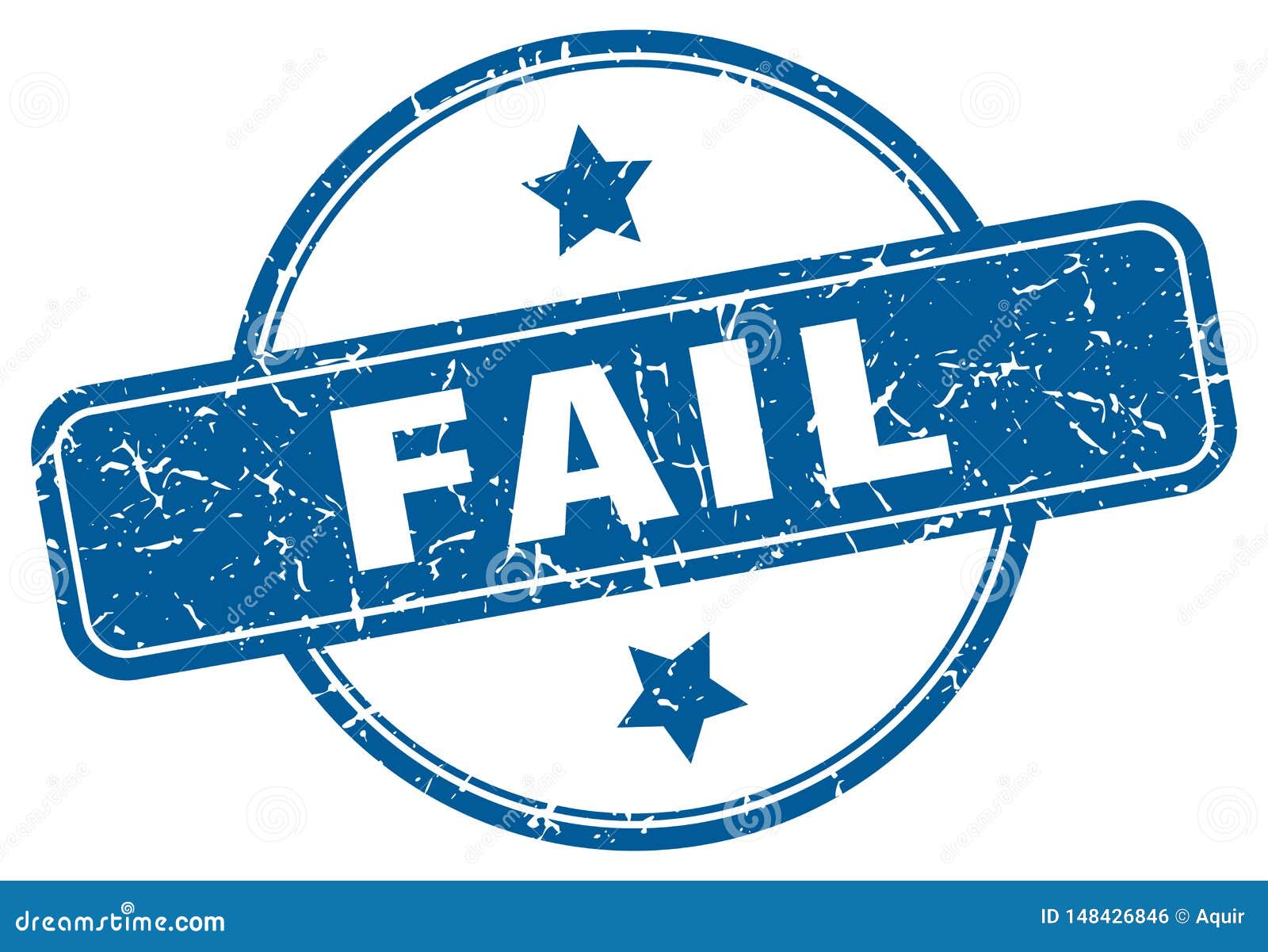 Fail stamp stock vector. Illustration of white, isolated - 148426846