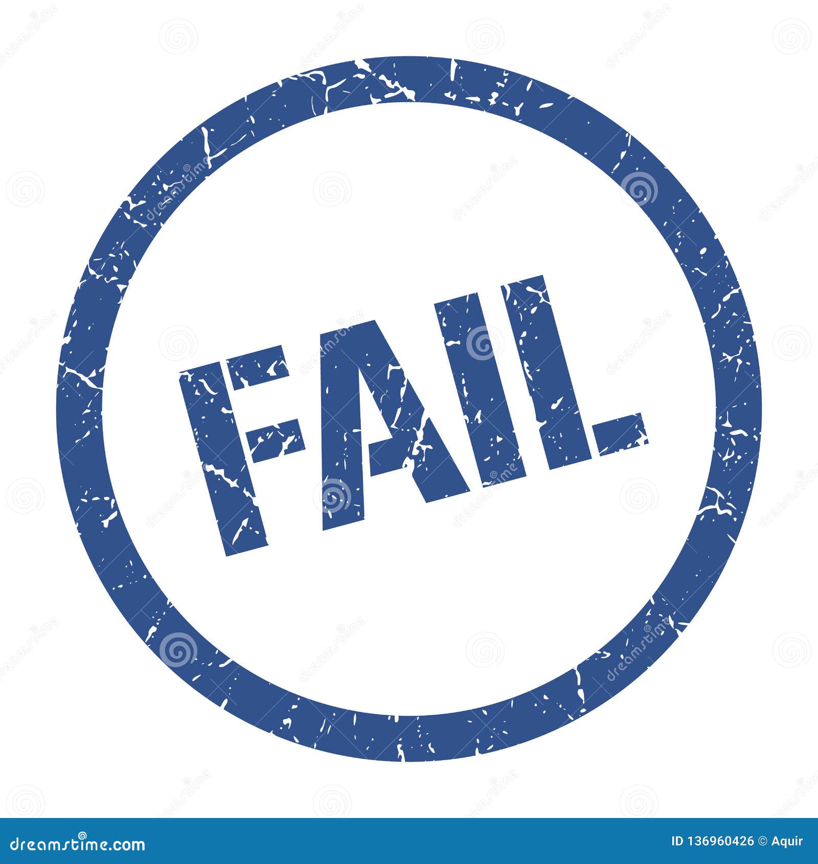 Fail stamp stock vector. Illustration of isolated, stencil - 136960426