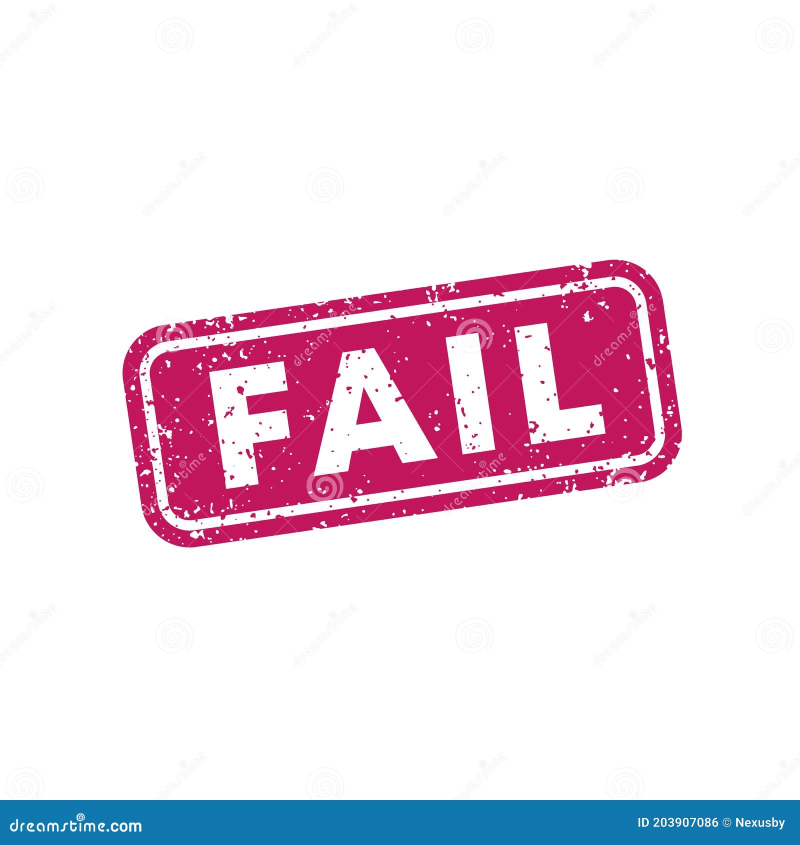 Fail Stamp on White, Vector Stock Vector - Illustration of unacceptable ...