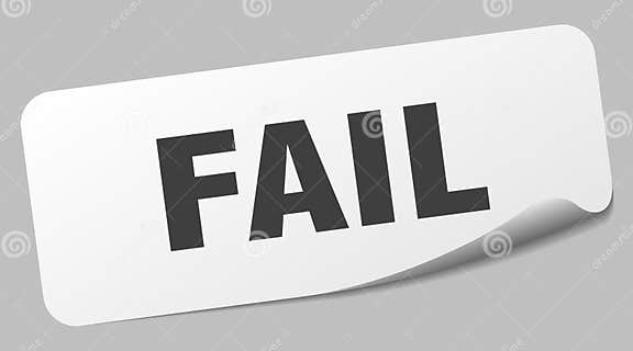 Fail sticker. fail label stock vector. Illustration of vector - 303137355