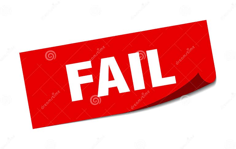 Fail sticker. stock vector. Illustration of label, insignia - 153379170