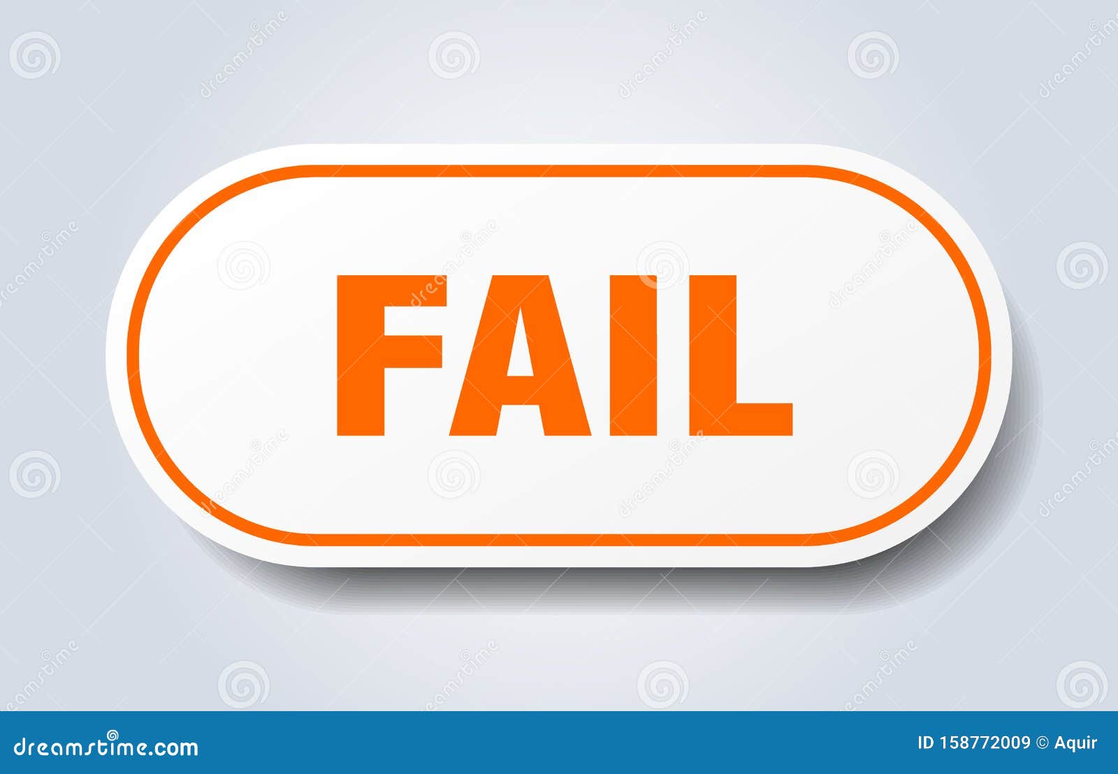 Fail sticker. stock vector. Illustration of paper, stamp - 158772009
