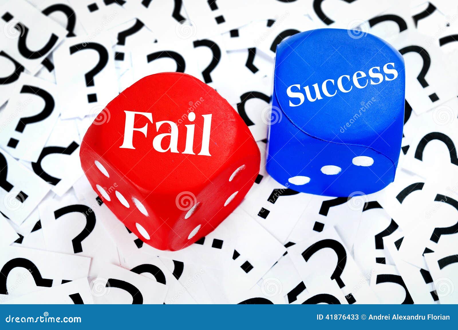 Fail or Success word stock image. Image of choice, dice - 41876433