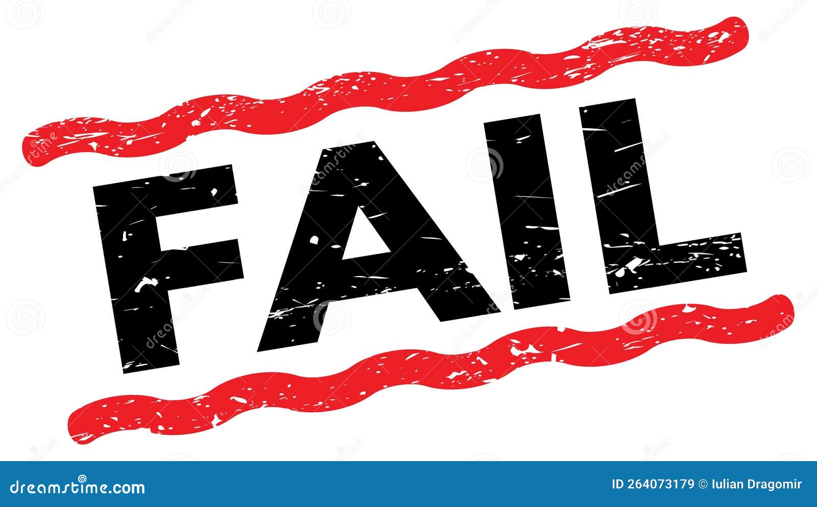 FAIL Text on Red-black Lines Stamp Sign Stock Illustration ...