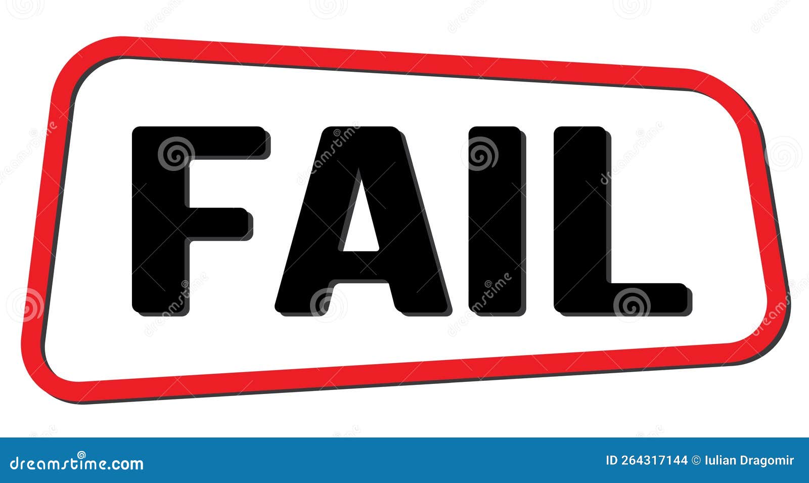 FAIL Text on Red-black Trapeze Stamp Sign Stock Illustration ...
