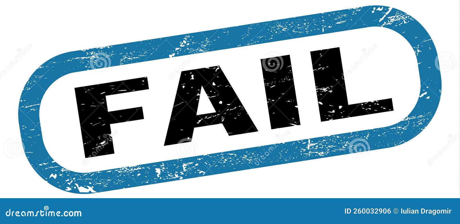 FAIL, Text Written on Blue-black Stamp Sign Stock Illustration ...