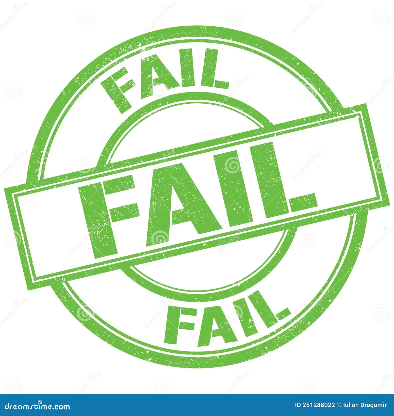 FAIL Text Written on Green Stamp Sign Stock Illustration - Illustration ...