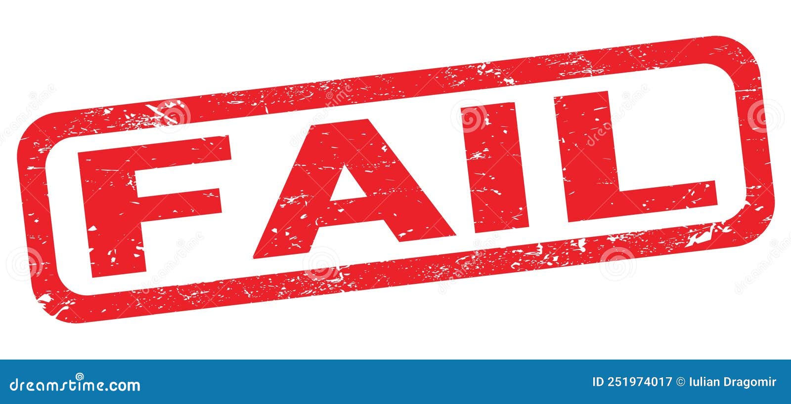 FAIL Text Written on Red Rectangle Stamp Stock Illustration ...