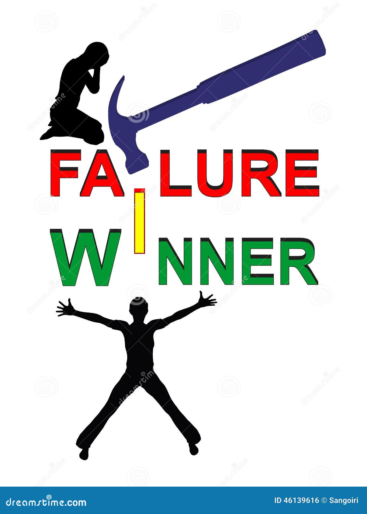 Fail to Win stock illustration. Illustration of experience - 46139616