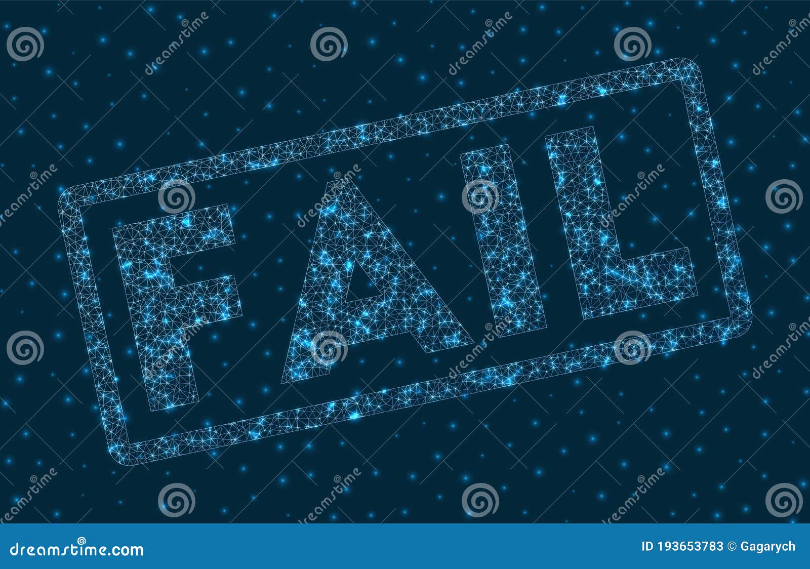 Fail Word in Digital Style. Stock Vector - Illustration of diagram ...