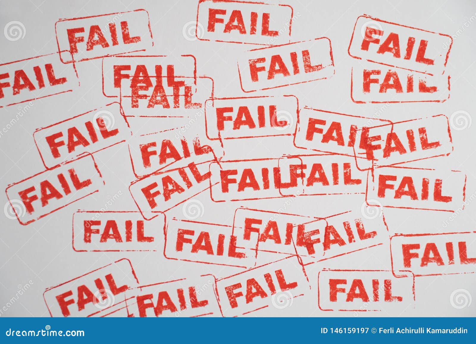 Fail Word Stamp on White Paper Stock Illustration - Illustration of ...