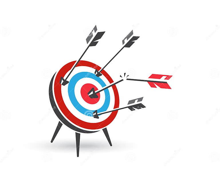 Failed Arrow Shot. Target with Arrows. Failure Concept Stock ...