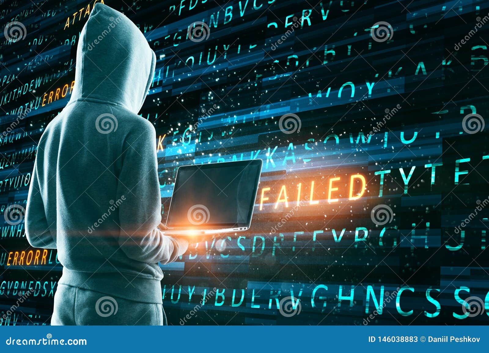 Hacking Background Abstract Hacking System Hacker Attack Broken Falling Binary Code Matrix