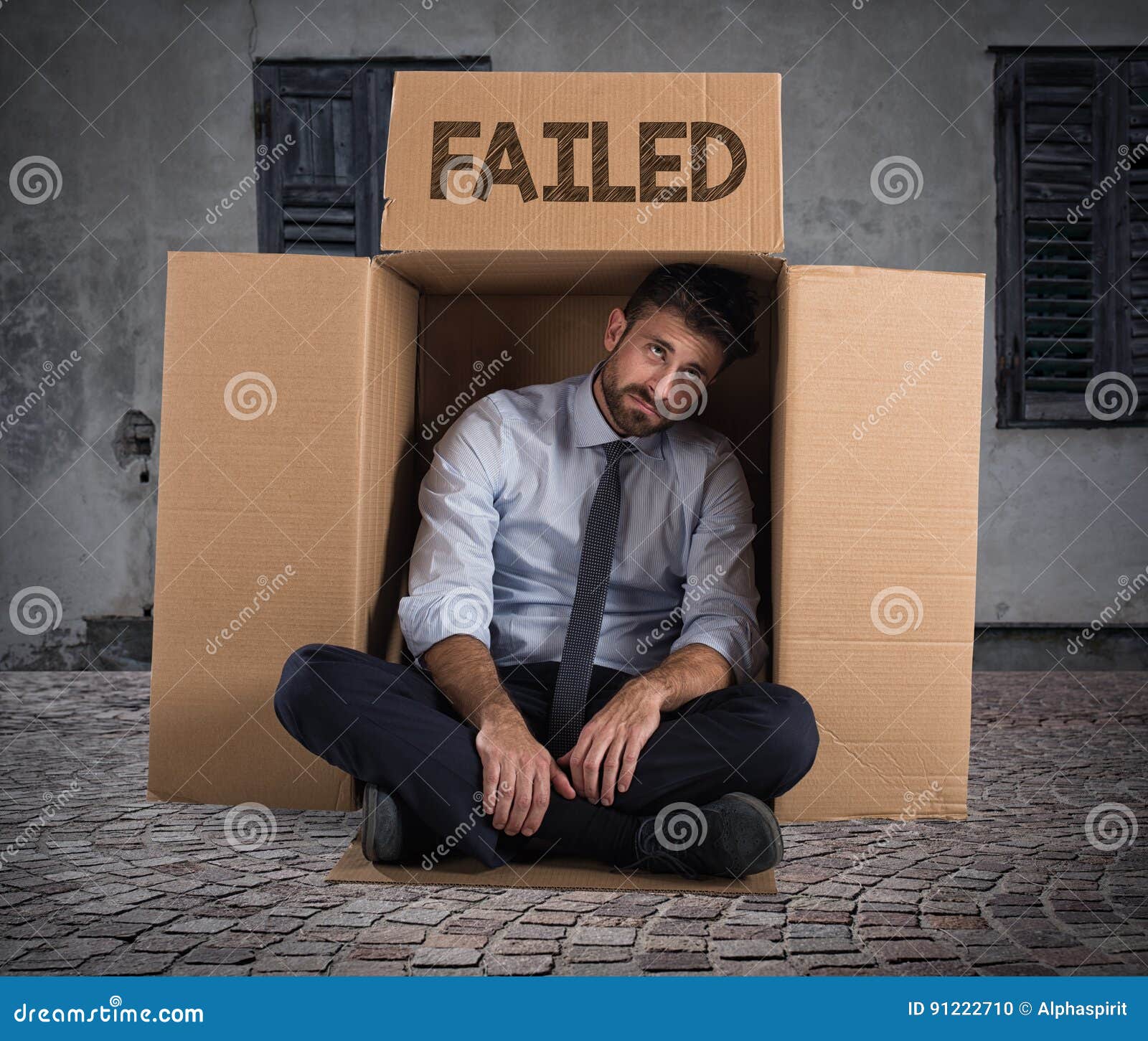 Failed Businessman on the Street Stock Photo - Image of failed ...