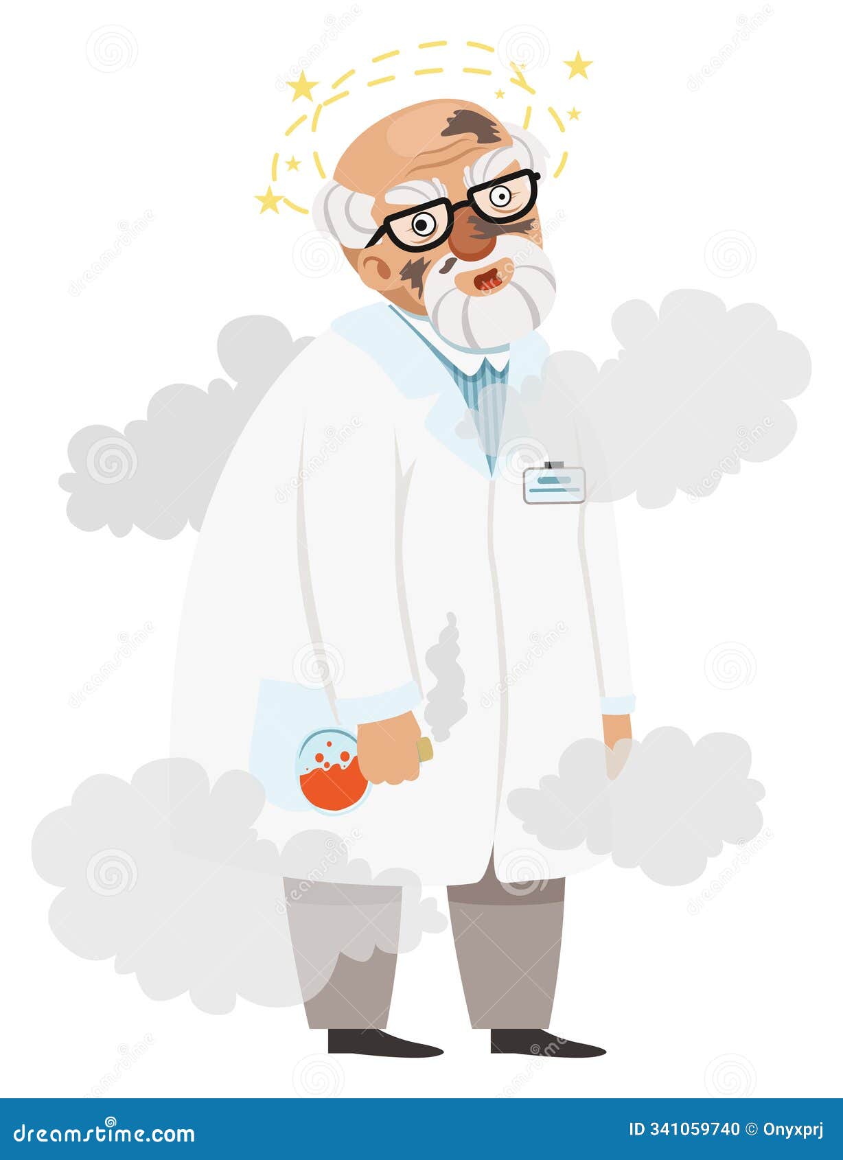 Boy After A Failed Chemical Experiment, Mixture Explosion, Scientist ...