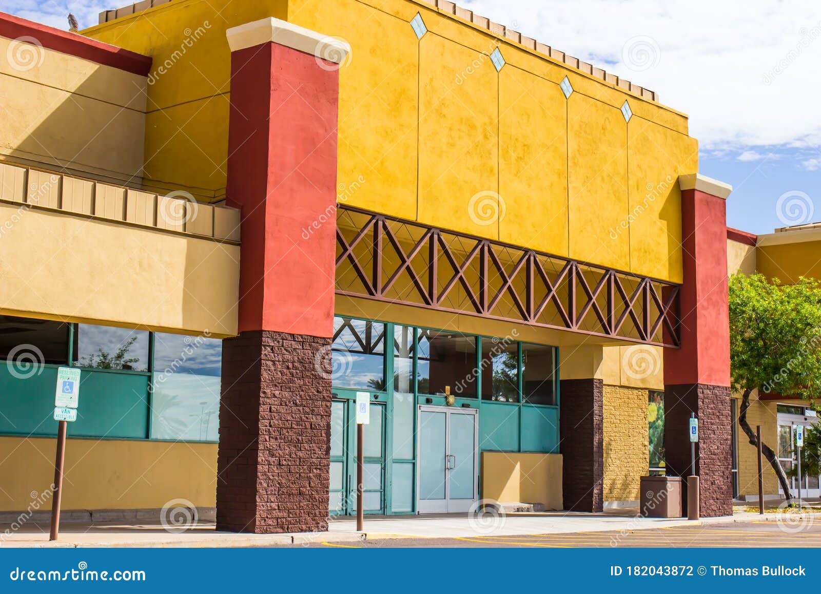 Failed Commercial Building with Blocked Out Entrance Stock Photo ...