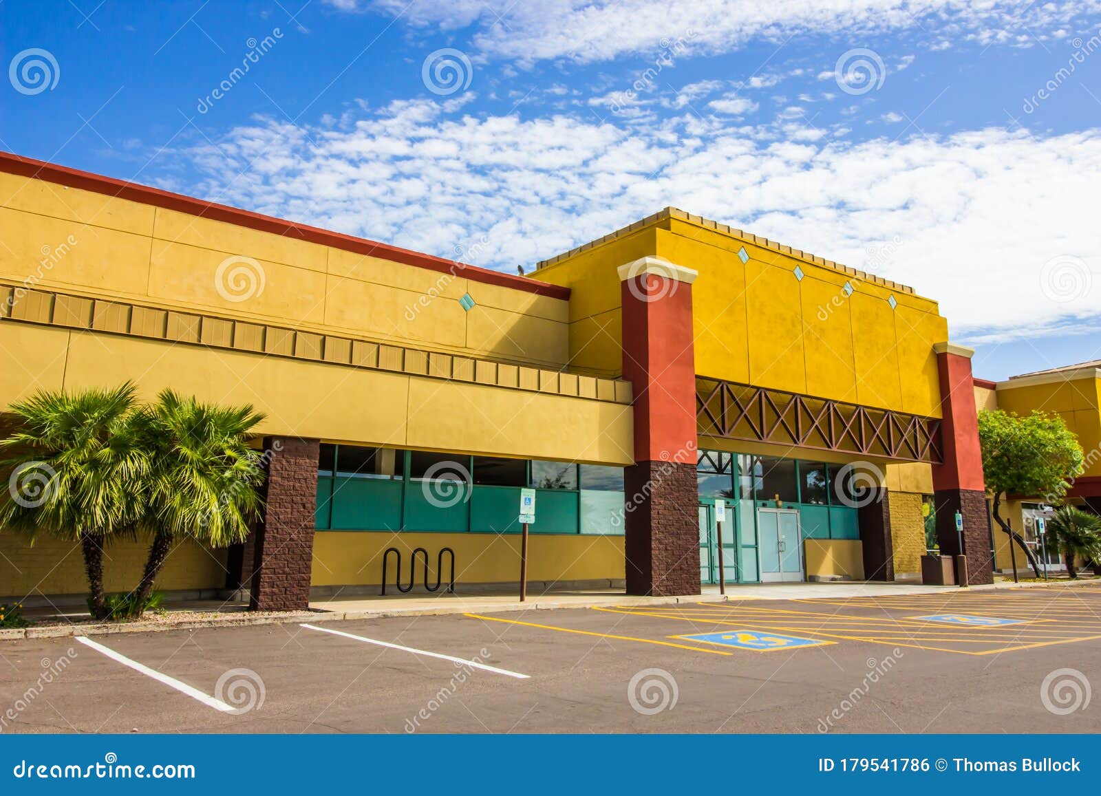 Failed Commercial Retail Store with Blocked Out Windows Stock Photo ...