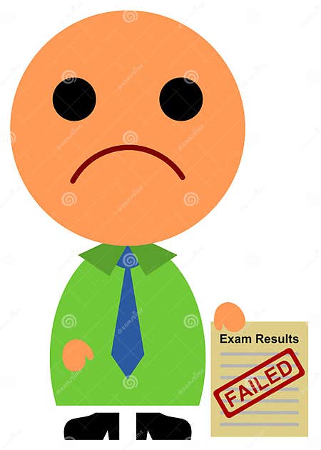 Failed exam stock illustration. Illustration of quiz - 42660989