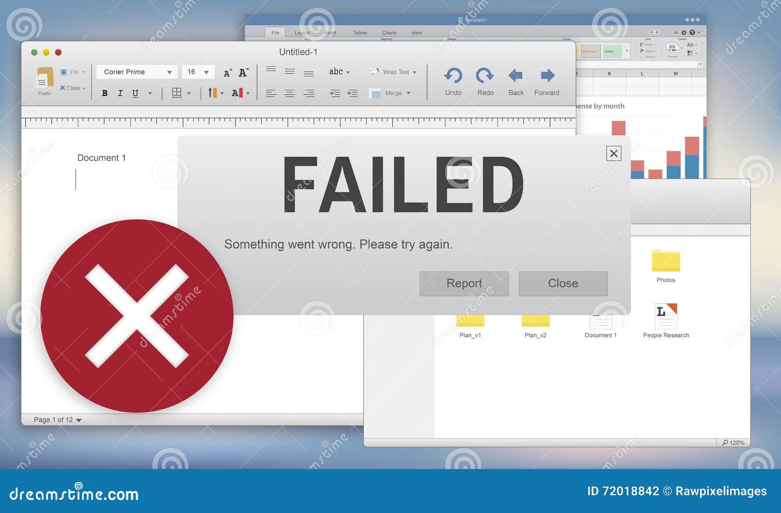 Failed Fail Failing Fiasco Inability Unsuccessful Concept Stock ...