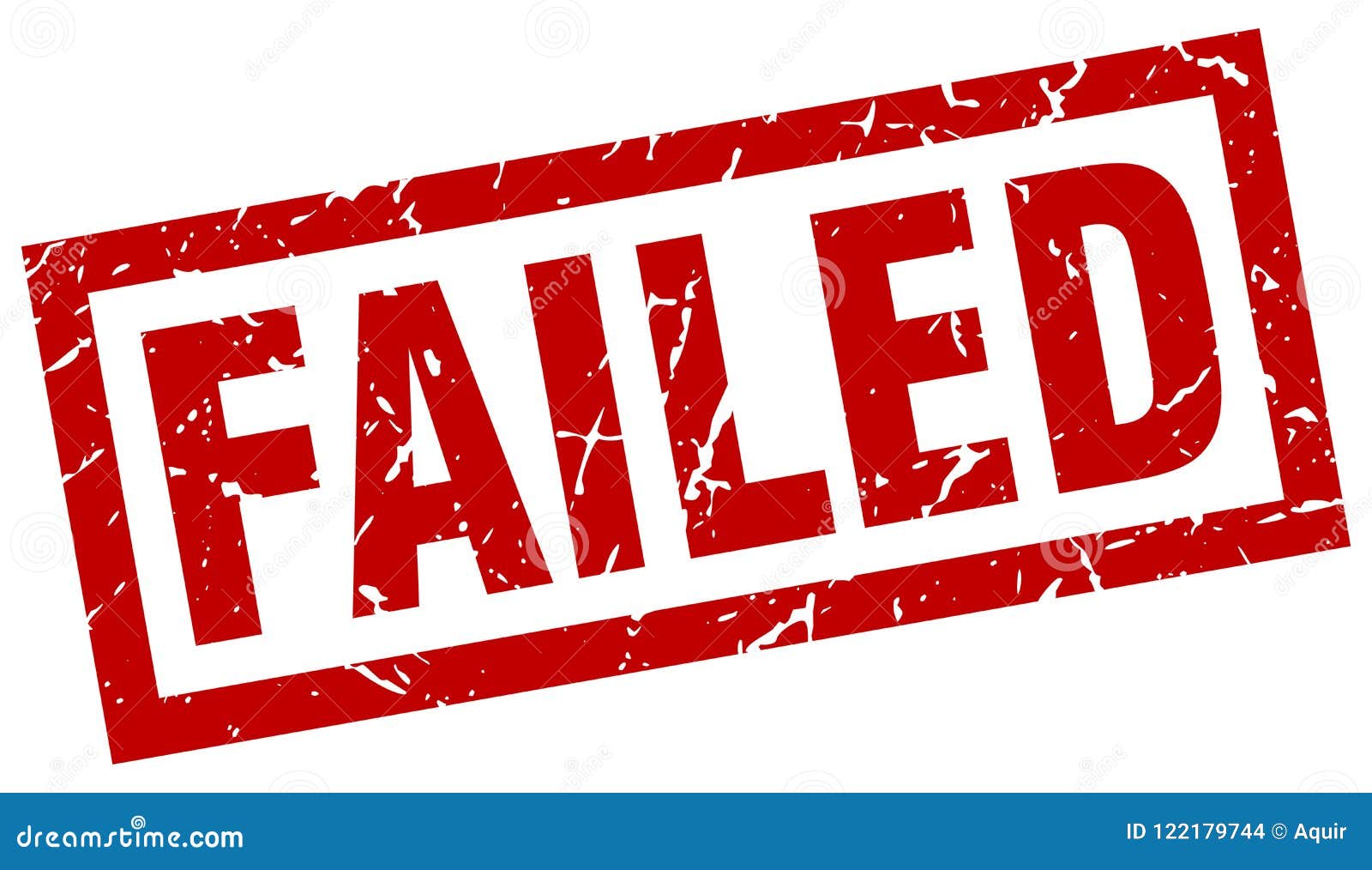 Failed stamp stock vector. Illustration of sign, grunge - 122179744