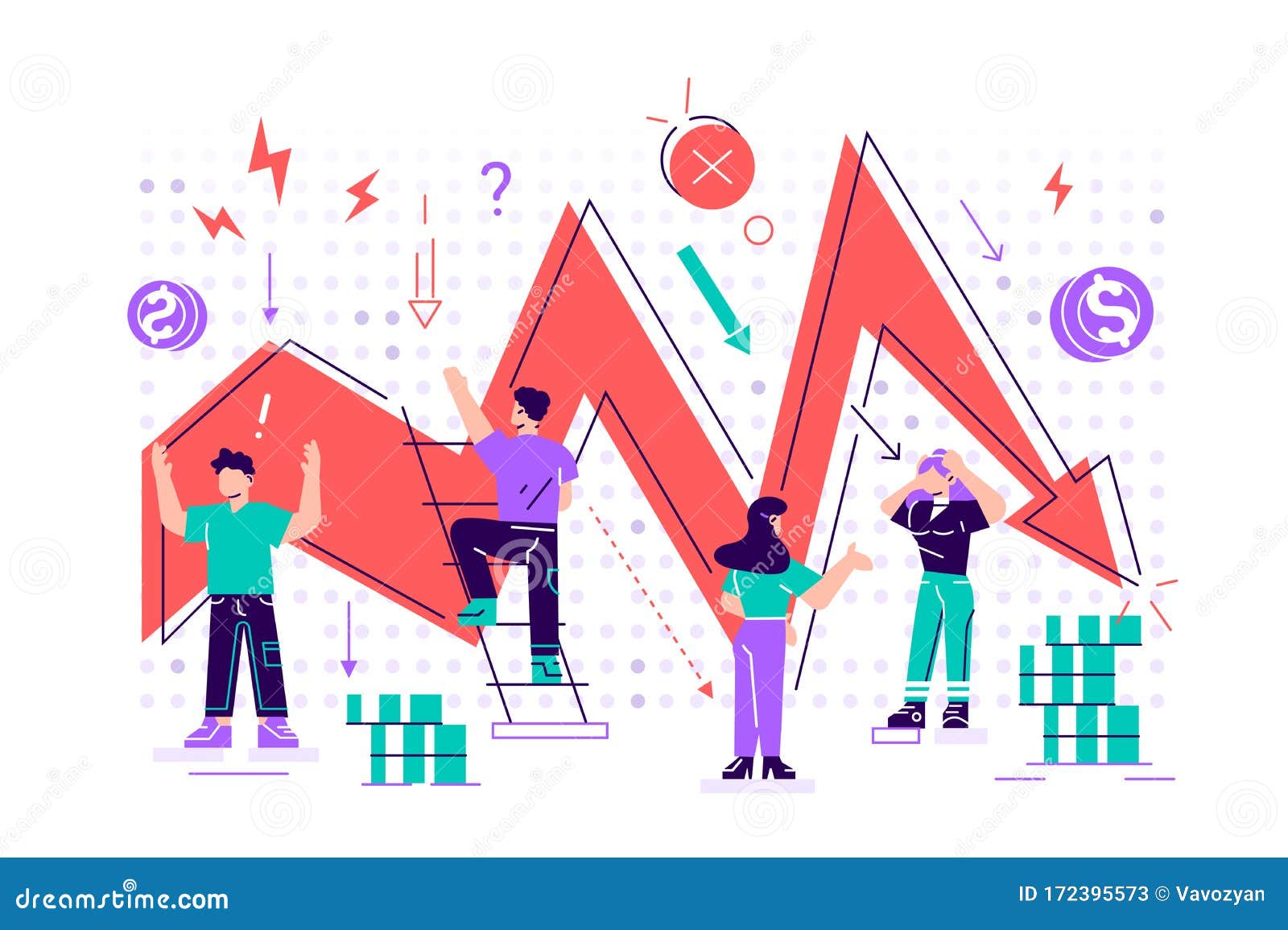Management Failed To Achieve Profit Stock Vector - Illustration of fail ...