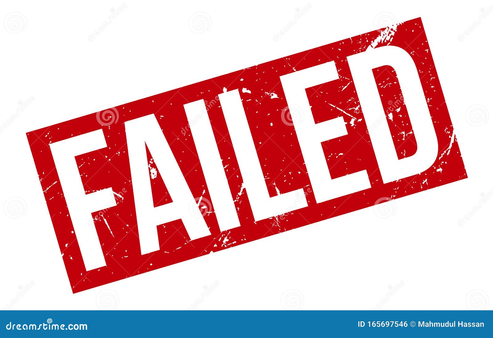 Failed Rubber Stamp. Red Failed Rubber Grunge Stamp Seal Vector ...