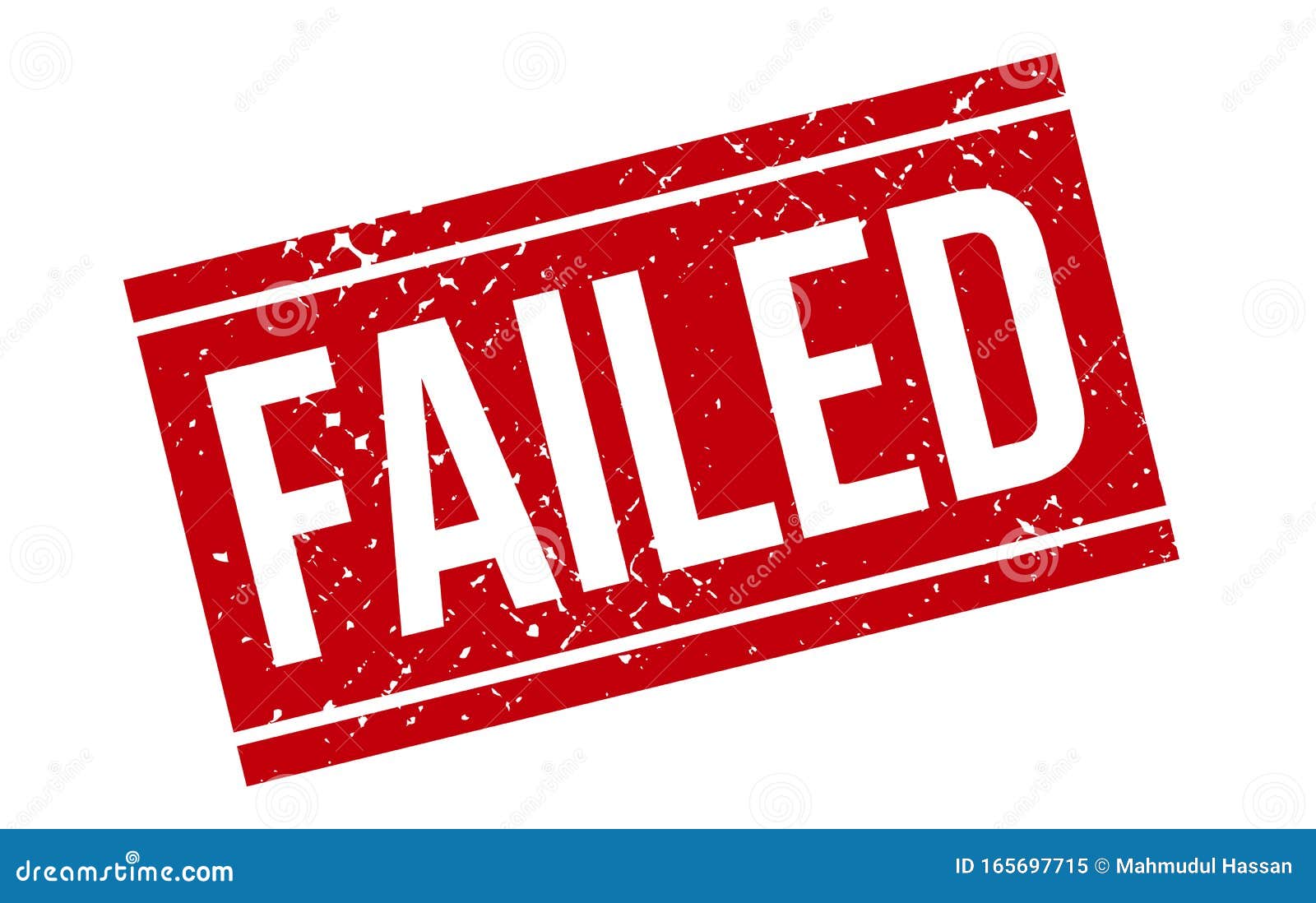 Failed Rubber Stamp. Red Failed Rubber Grunge Stamp Seal Vector ...