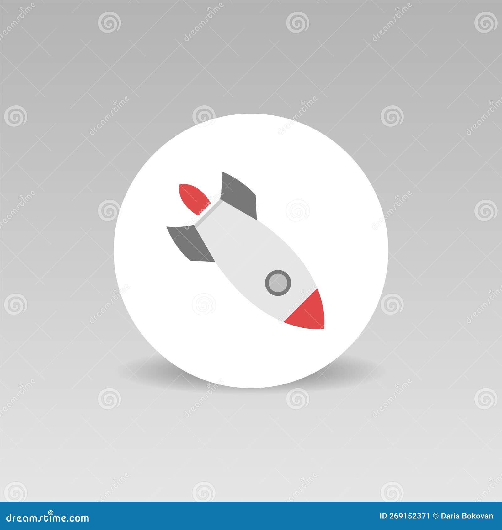 Failed Startup Vector Round Icon Financial Failure Stock Vector ...