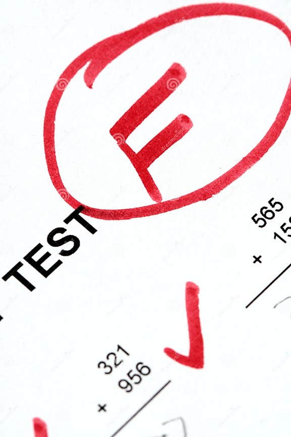 Failed Test stock photo. Image of poor, number, result - 3887786