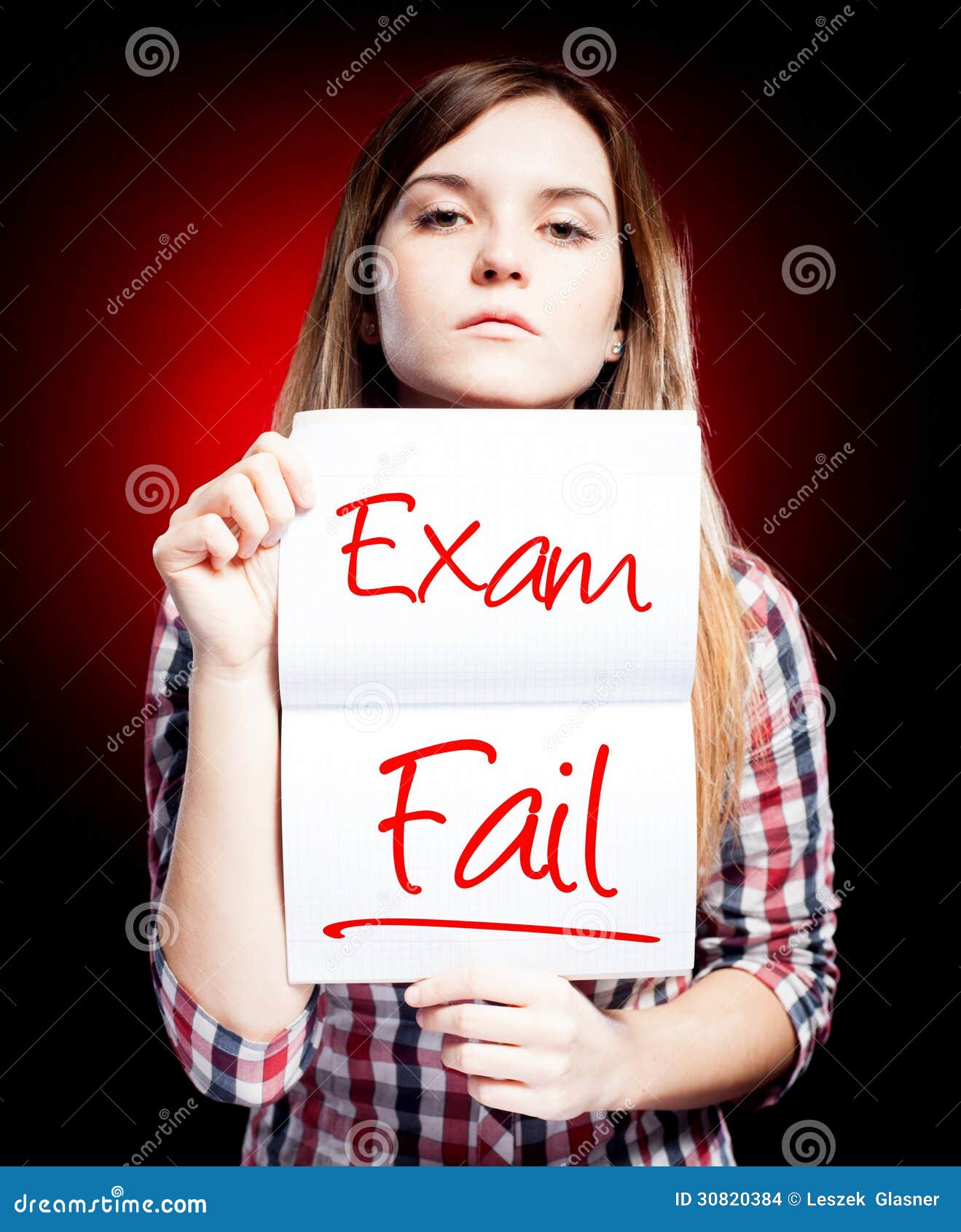 Failed Test or Exam and Disappointed Girl Stock Illustration ...