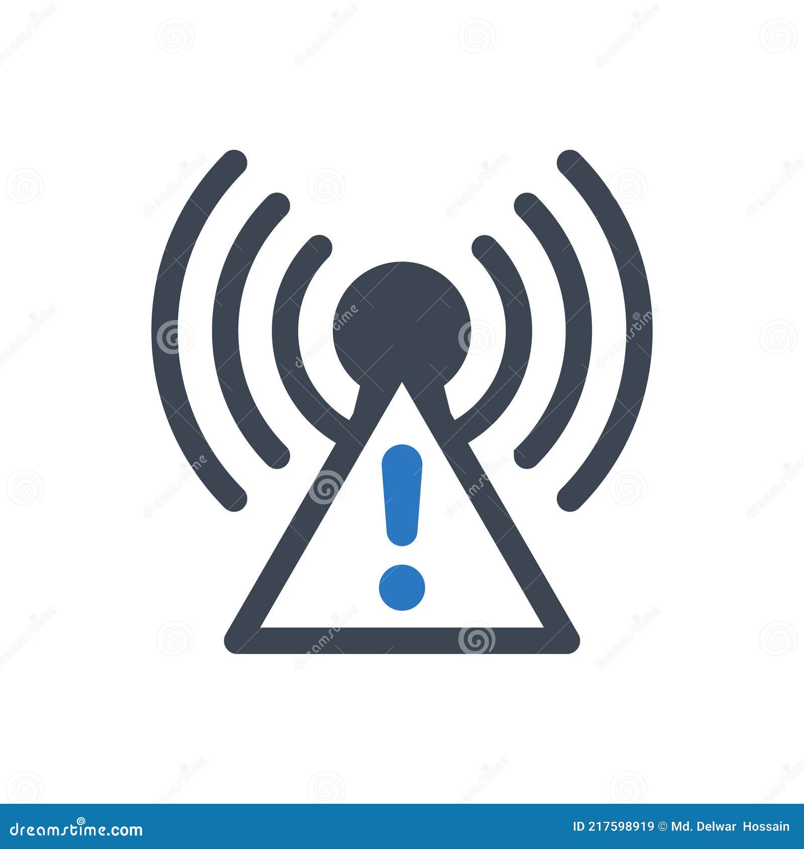 Failed to connection icon stock vector. Illustration of antenna - 217598919