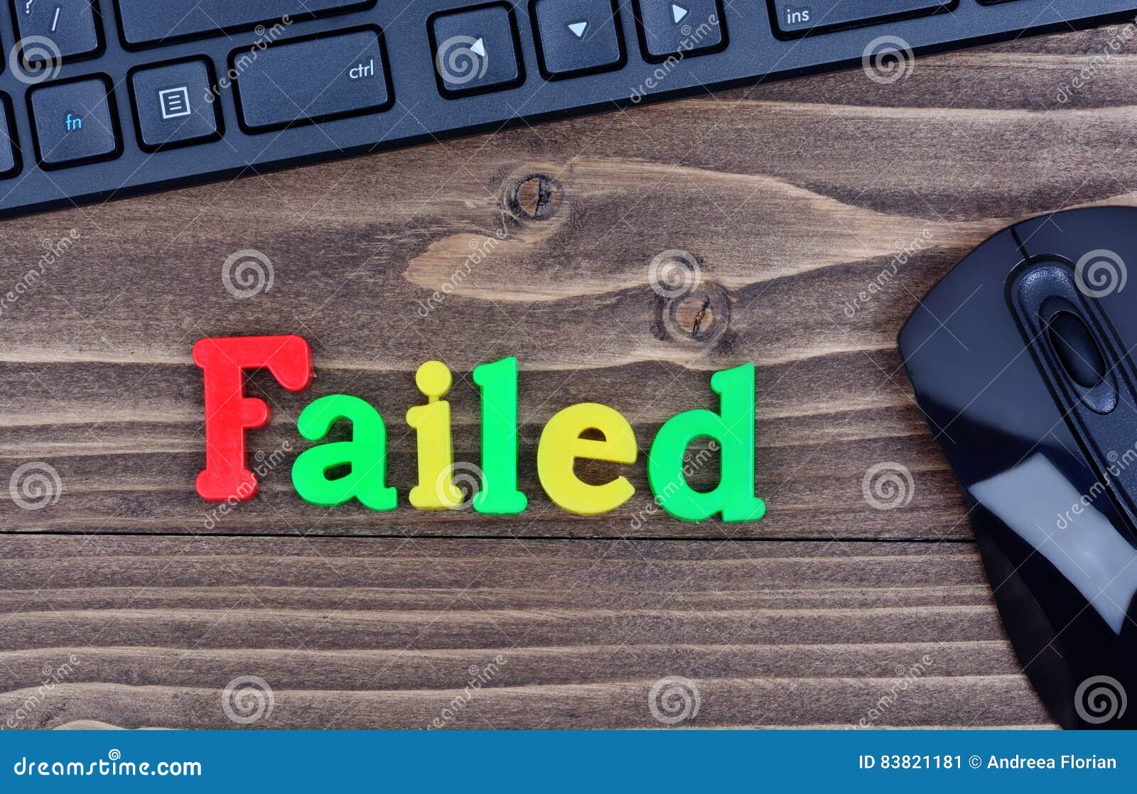 Failed word on table stock image. Image of internet, desk - 83821181