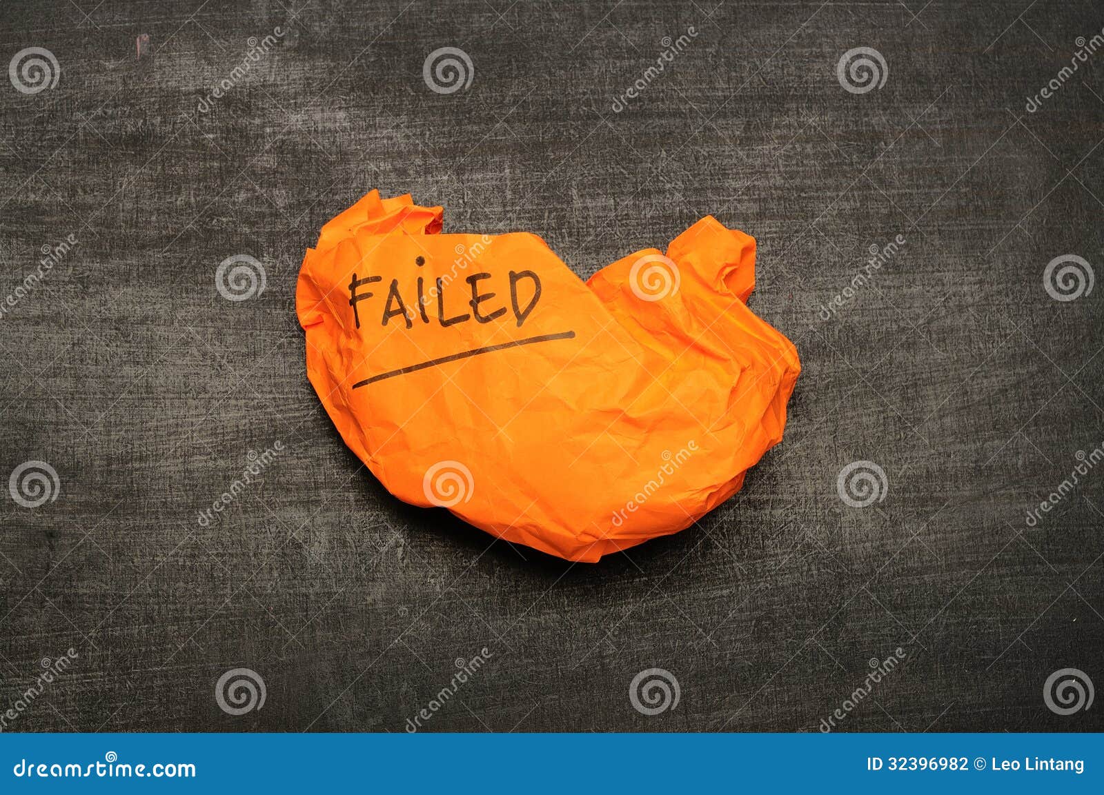 Failed Writing on Crumpled Paper Stock Photo - Image of damage, writing ...