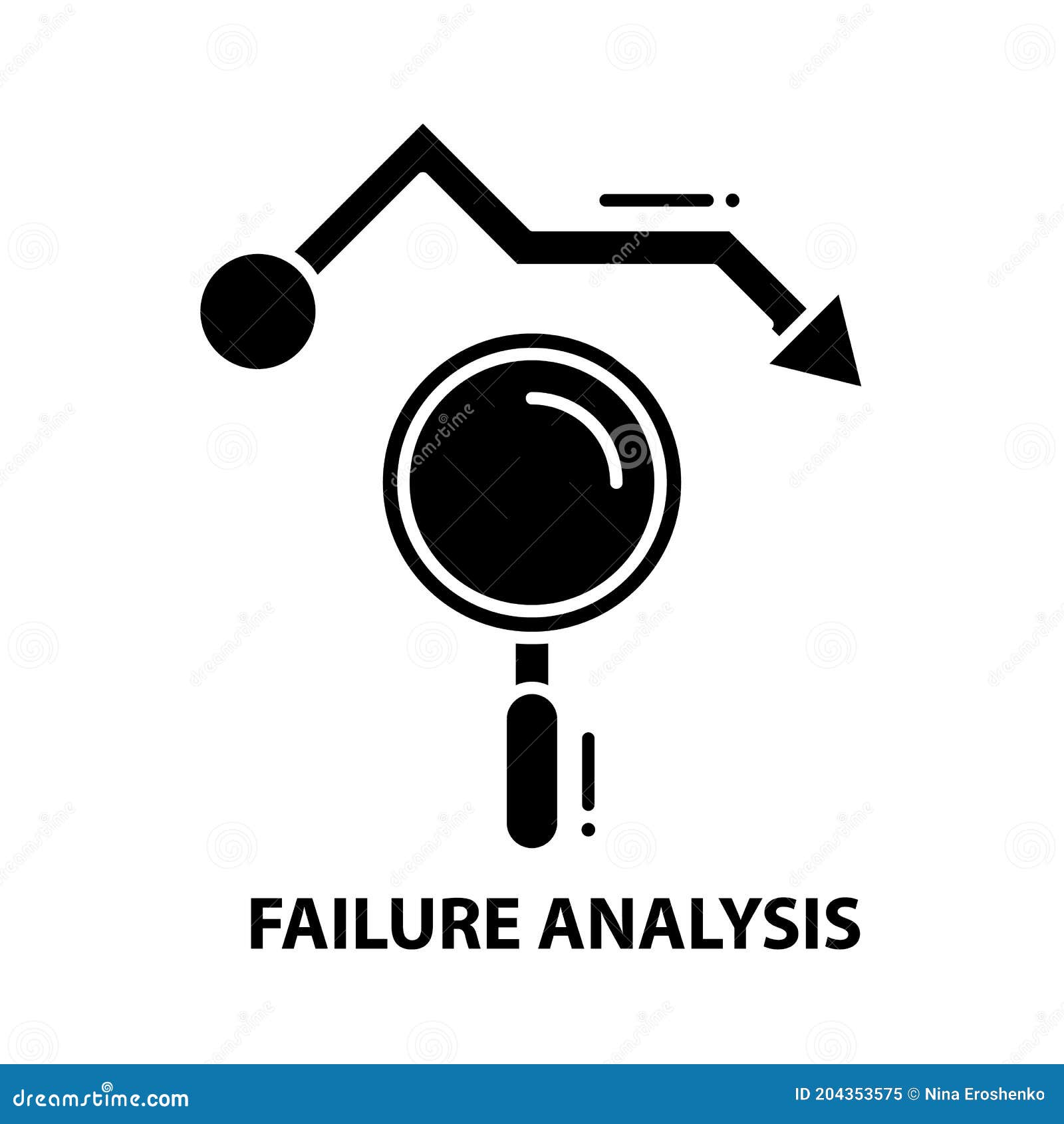 Failure Analysis Line Vector Icons And Signs. Analysis, Malfunction ...