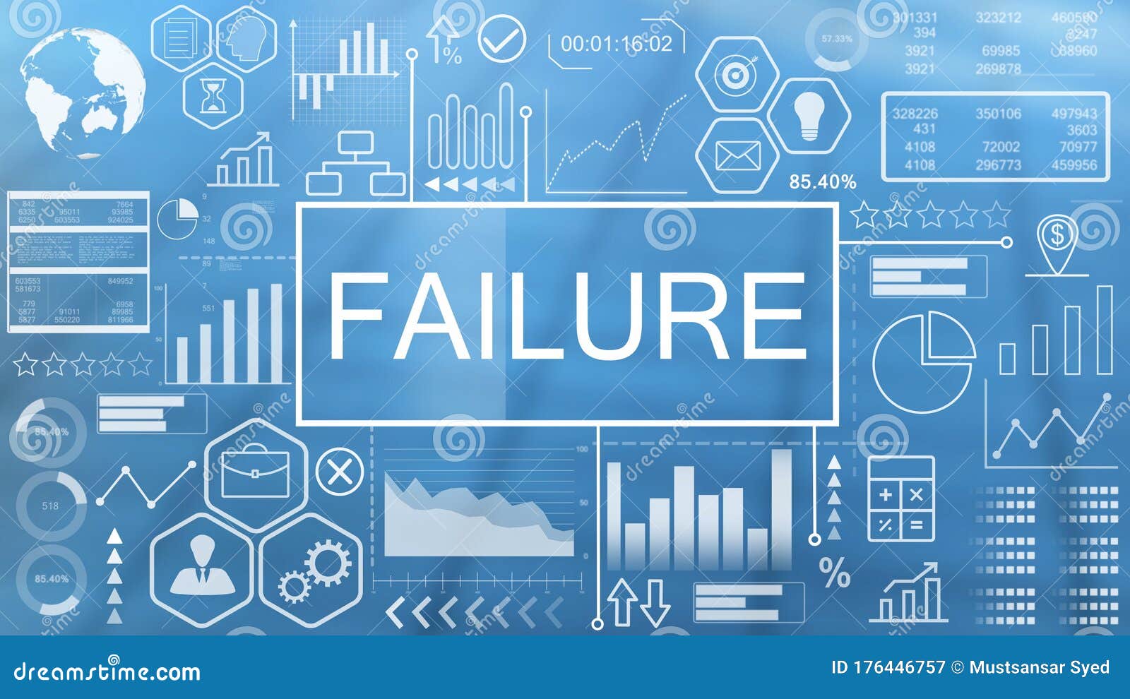 Failure, Animated Typography Stock Illustration - Illustration of ...