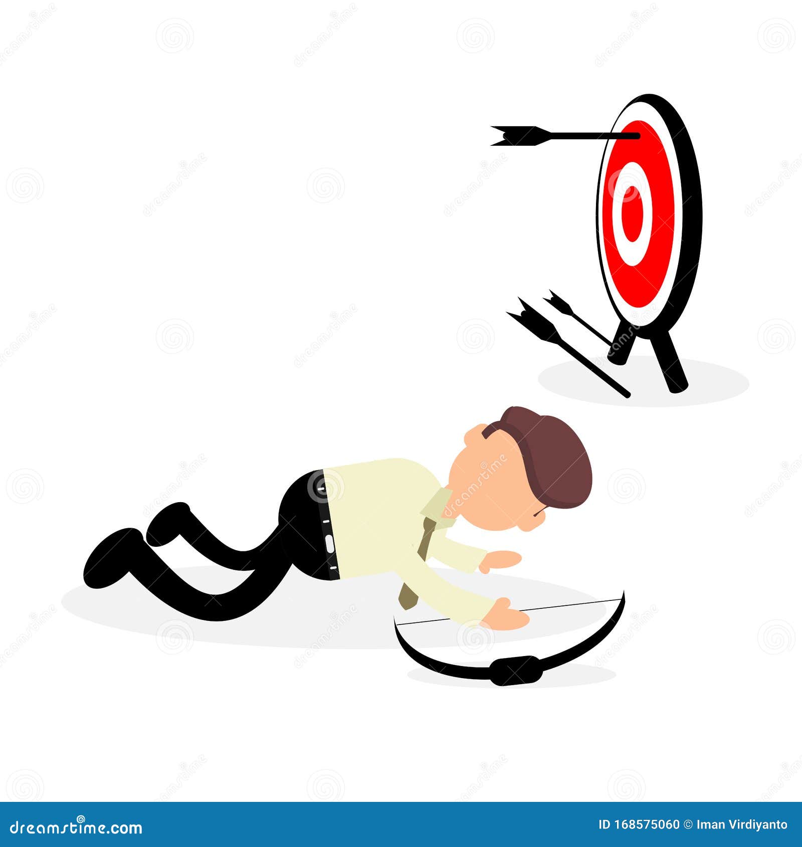 Businessman Missing the Target and Not Success Stock Vector ...