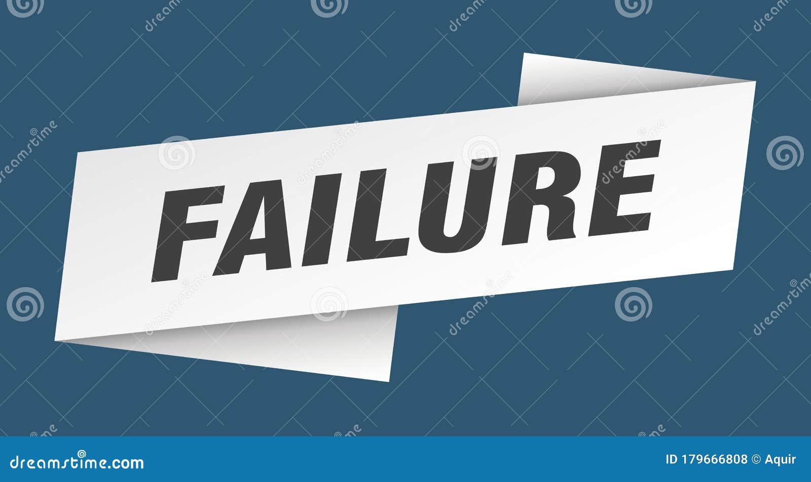 Failure Banner Template. Failure Ribbon Label Stock Vector ...