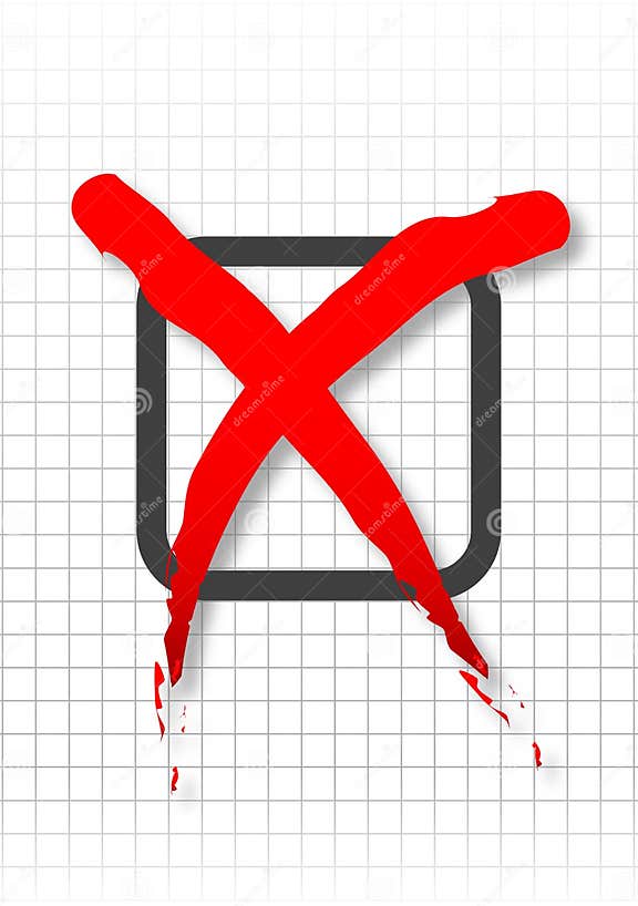 Failure checkbox stock illustration. Illustration of reject - 10672230
