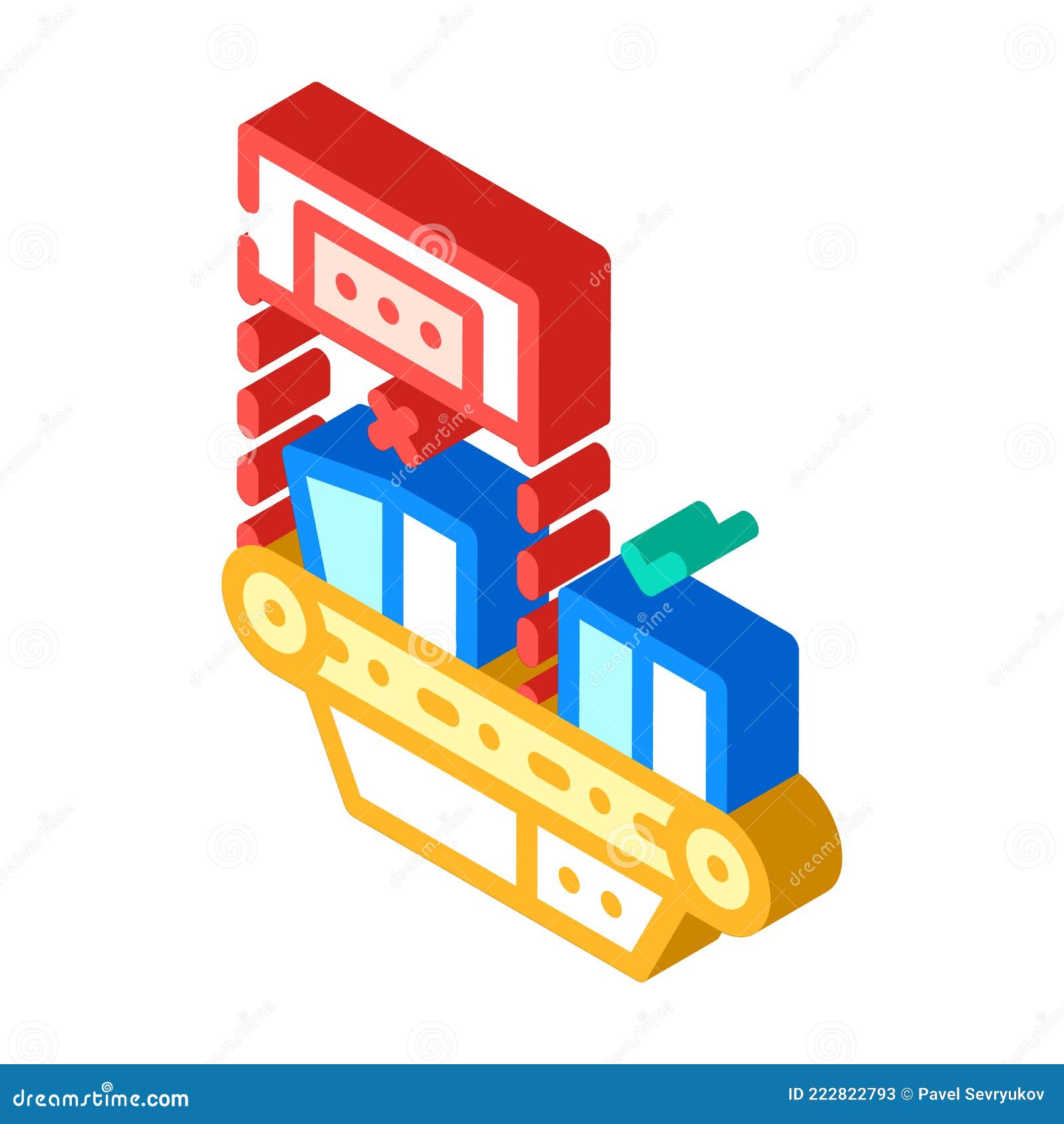 Failure Checking Production Isometric Icon Vector Illustration Stock ...