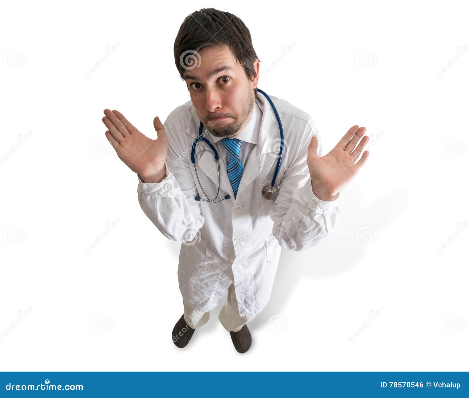 Failure Concept Confused Uncertain Unsure Doctor Apologizes Stock ...