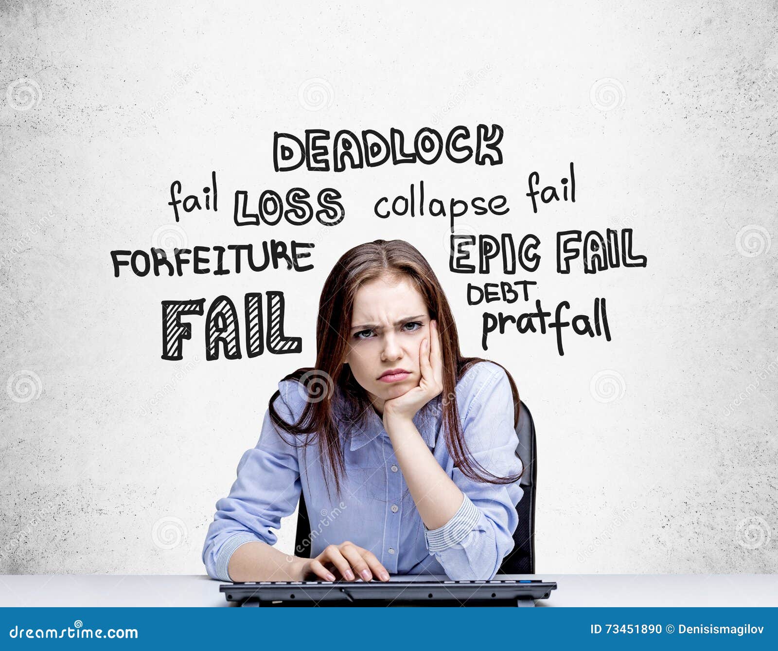 Failure concept stock photo. Image of businesswoman, concept - 73451890