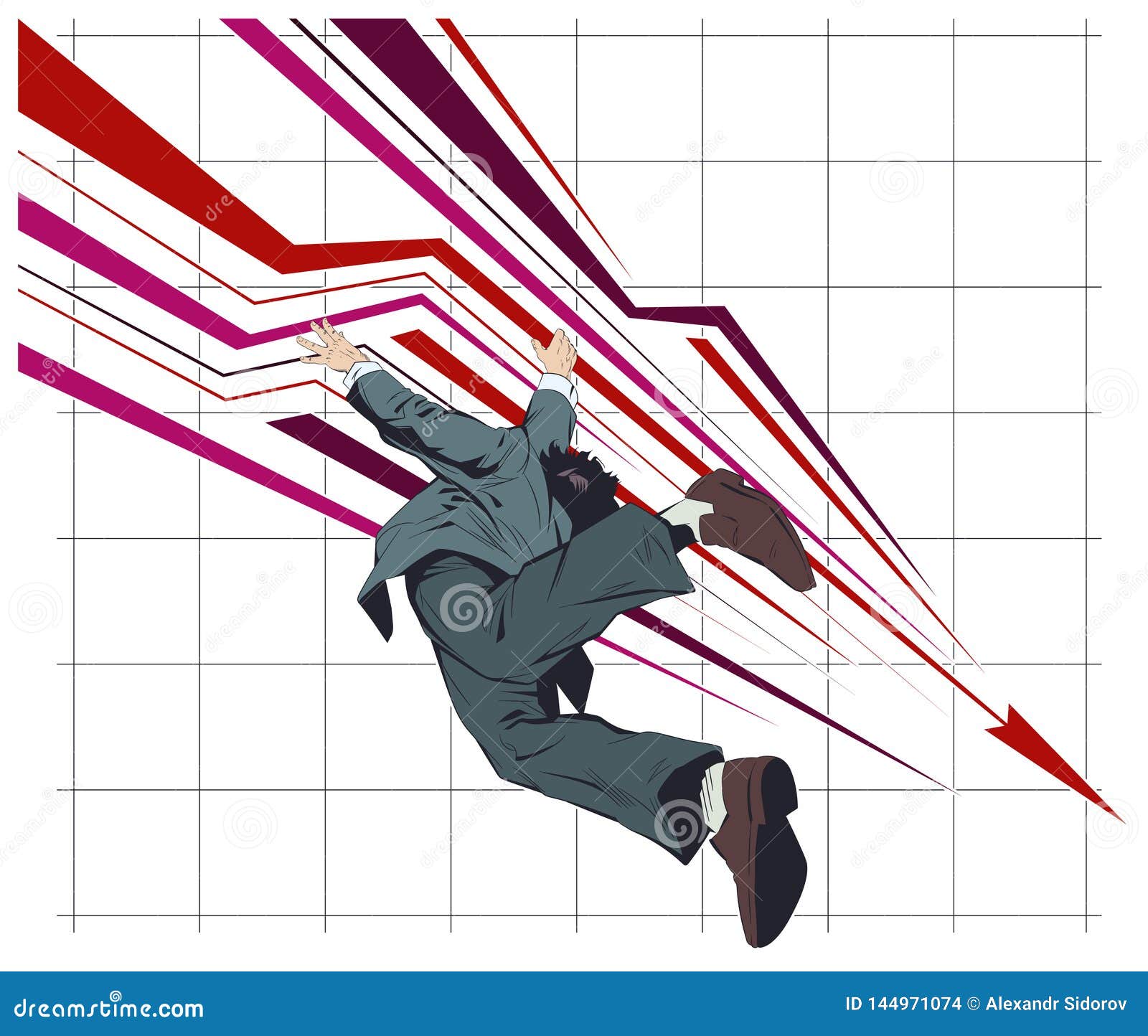 Failure and Crisis. Stock Illustration Stock Vector - Illustration of ...