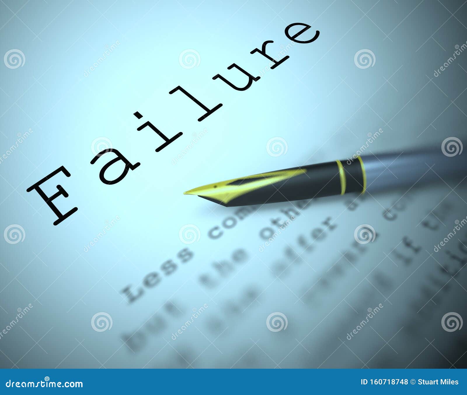 Failure Definition Shows Failing of System or Service - 3d Illustration ... Failure Definition Shows Failing of System or Service - 3d Illustration ...